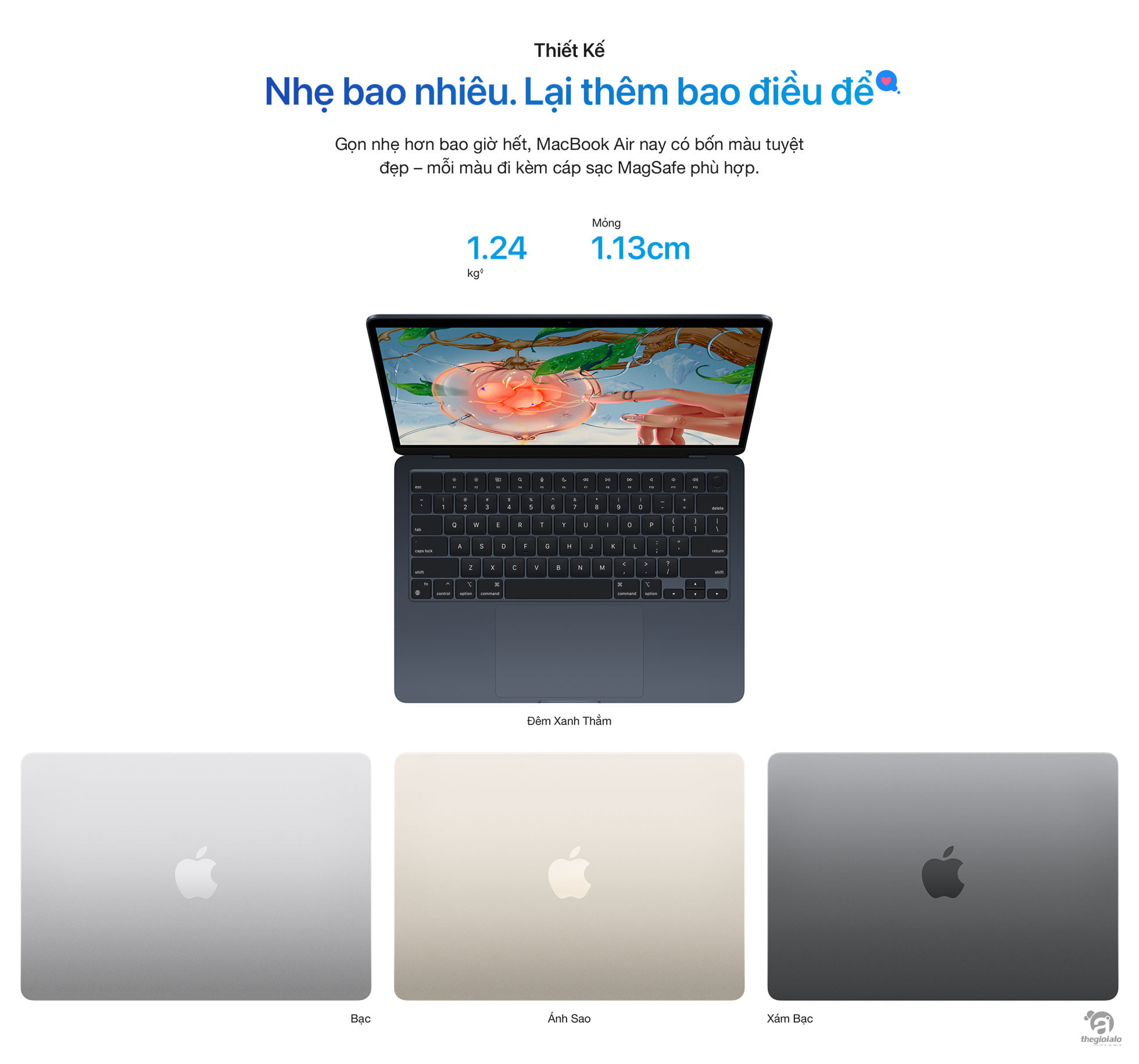 MacBook Air M2 2022 8-core GPU | Thế Giới A Lô